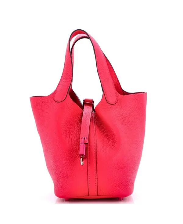 Hermès Pm Monochrome Picotin Lock Bag Clemence