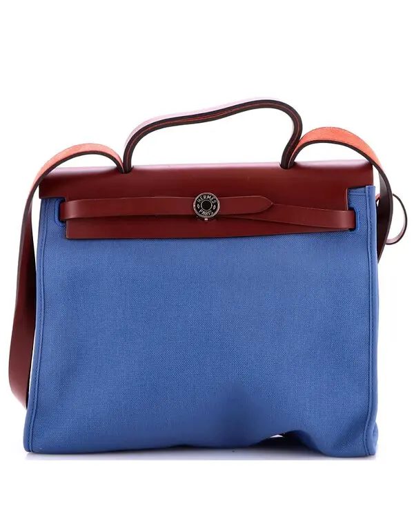 Hermès 31 Herbag Zip Leather And Toile