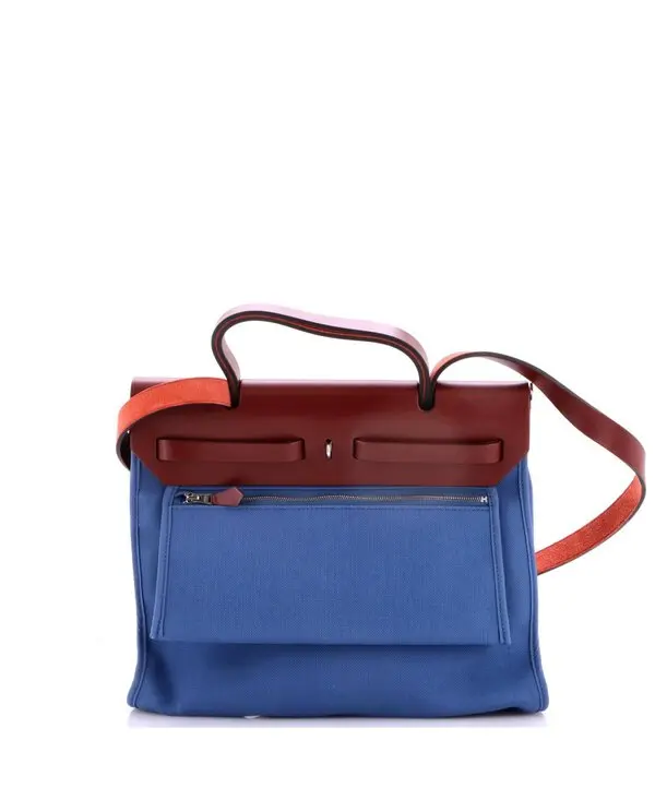 Hermès 31 Herbag Zip Leather And Toile
