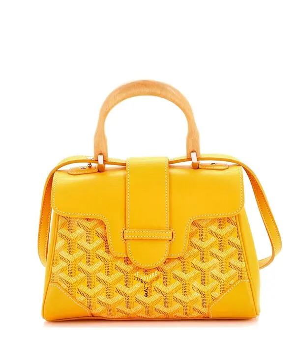Goyard Saigon Top Handle Bag Coated Canvas With Leather