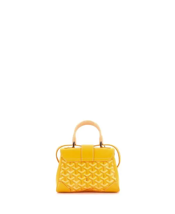 Goyard Saigon Top Handle Bag Coated Canvas With Leather