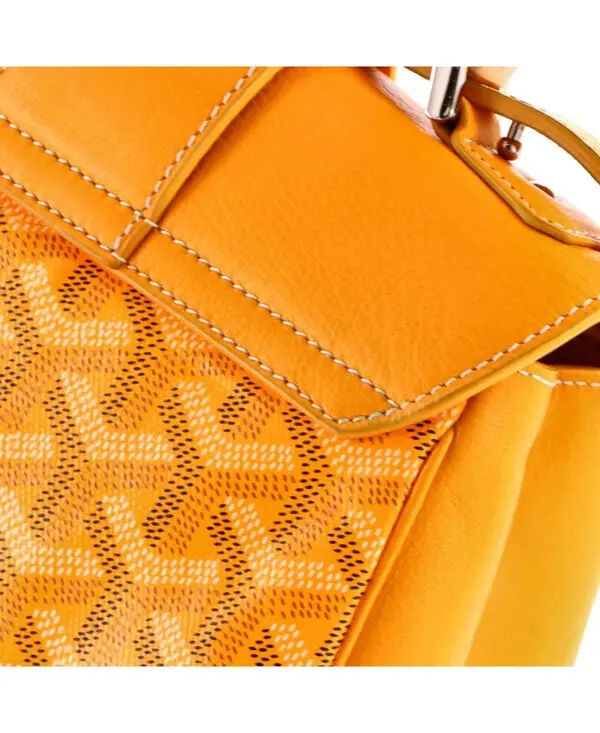 Goyard Saigon Top Handle Bag Coated Canvas With Leather