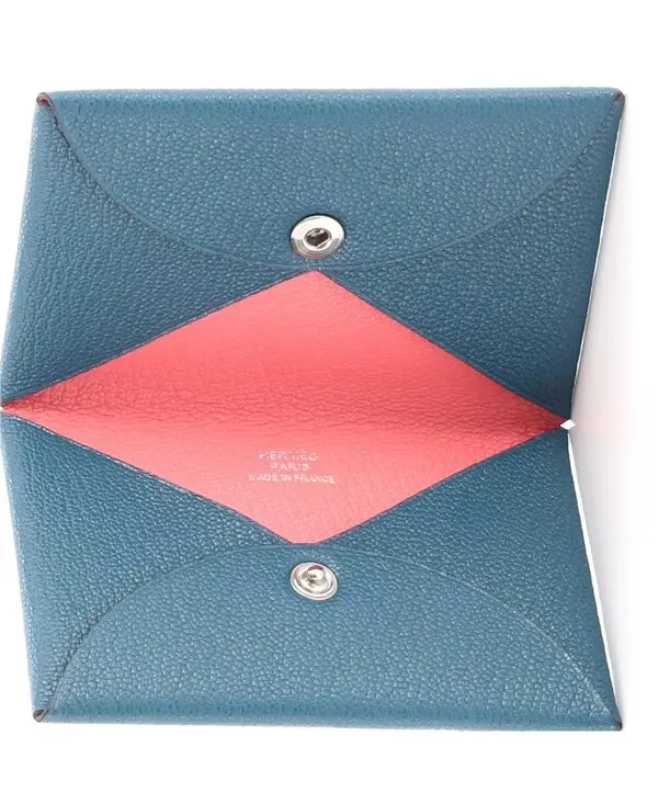 Hermès Calvi Card Holder Verso Chevre Mysore