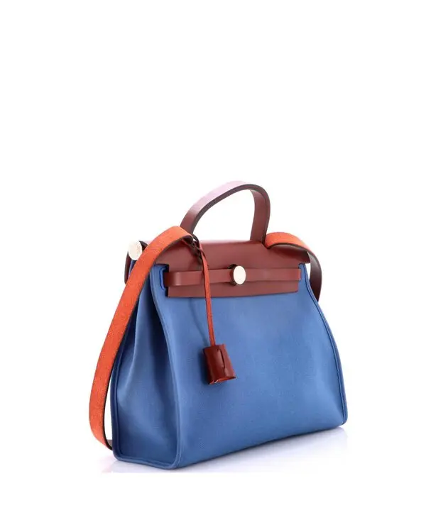 Hermès 31 Herbag Zip Leather And Toile
