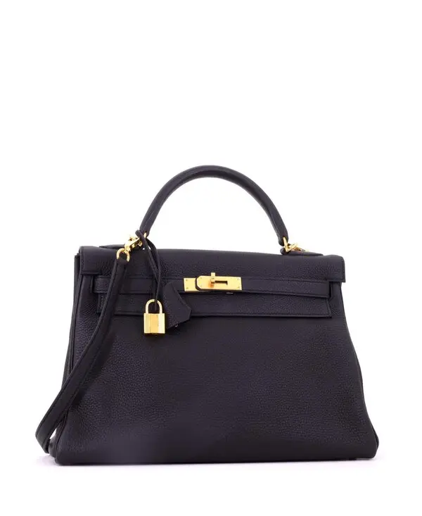Hermès Kelly 32 Handbag Black Togo With Gold Hardware