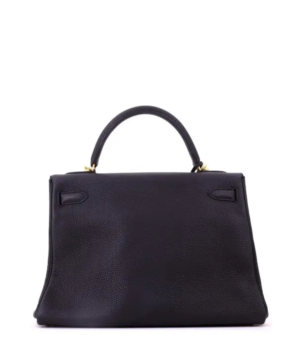 Hermès Kelly 32 Handbag Black Togo With Gold Hardware