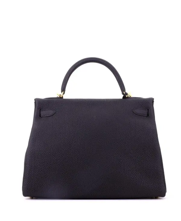 Hermès Kelly 32 Handbag Black Togo With Gold Hardware