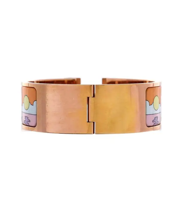 Hermès Wide Clic H Printed Bangle Bracelet