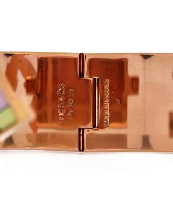 Hermès Wide Clic H Printed Bangle Bracelet