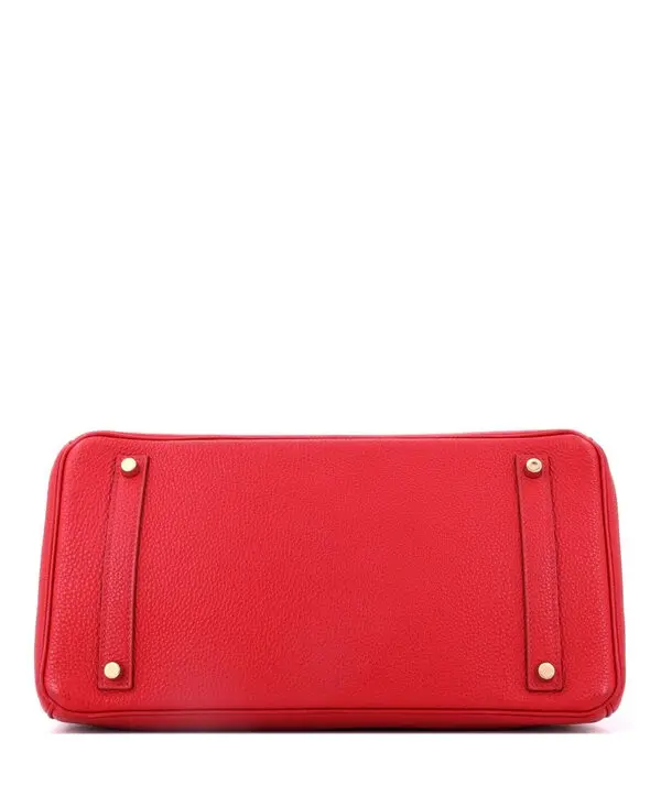 Hermès Birkin 35 Handbag Red Togo With Gold Hardware
