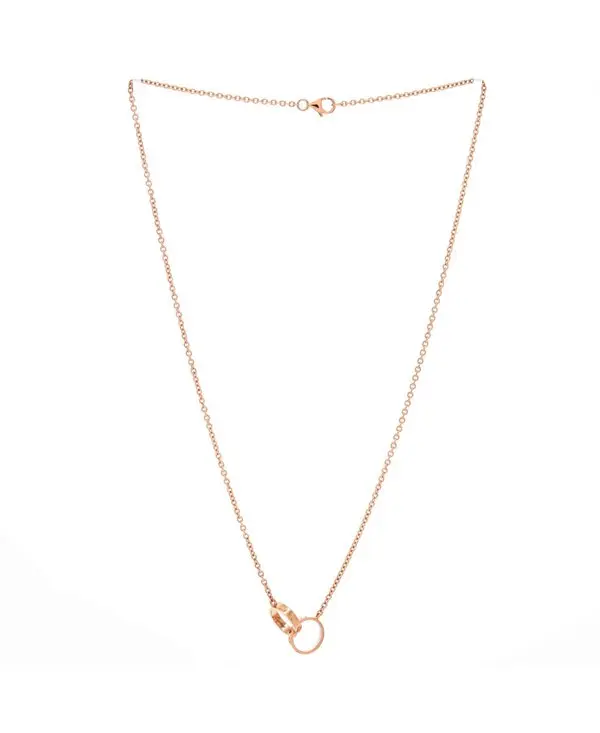 CARTIER Love Interlocking Necklace 18k Rose Gold, 17.25