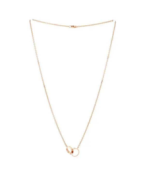 CARTIER Love Interlocking Necklace 18k Rose Gold, 17.25