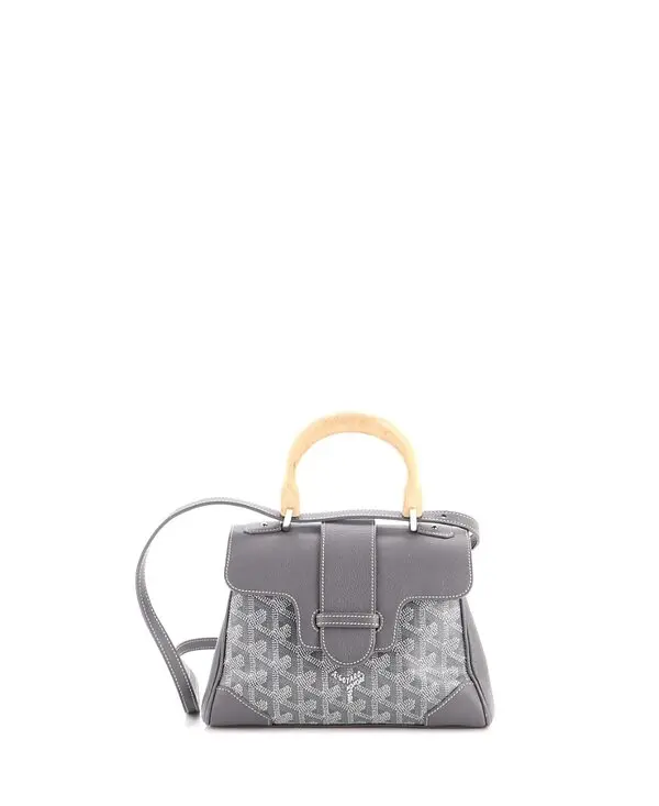 Goyard Saigon Top Handle Bag Coated Canvas With Leather