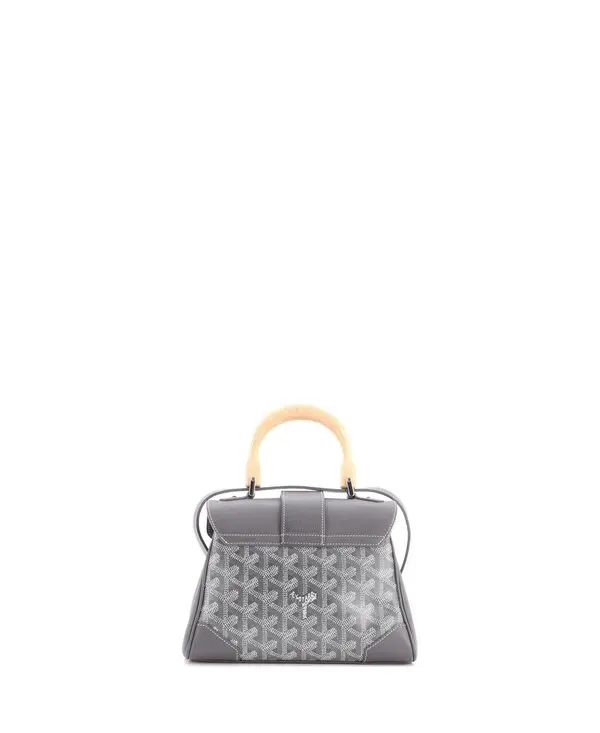 Goyard Saigon Top Handle Bag Coated Canvas With Leather