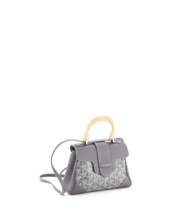 Goyard Saigon Top Handle Bag Coated Canvas With Leather