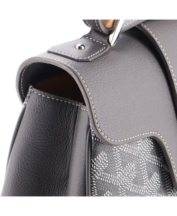 Goyard Saigon Top Handle Bag Coated Canvas With Leather