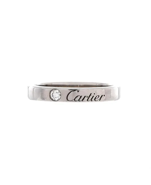 CARTIER C De Wedding Band Ring With Diamond