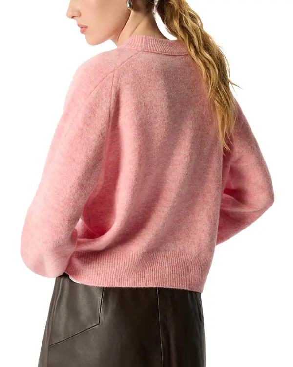 Whistles Round Neck Curved Hem Sweater