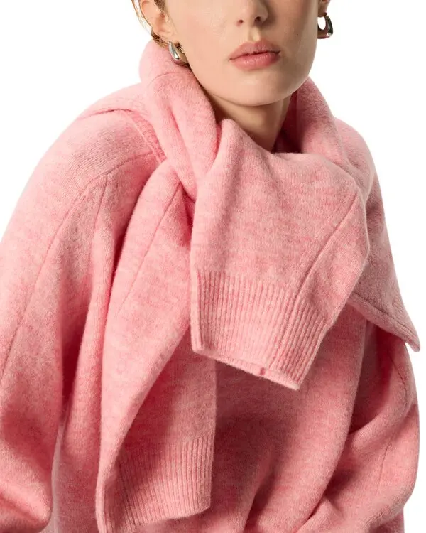 Whistles Round Neck Curved Hem Sweater