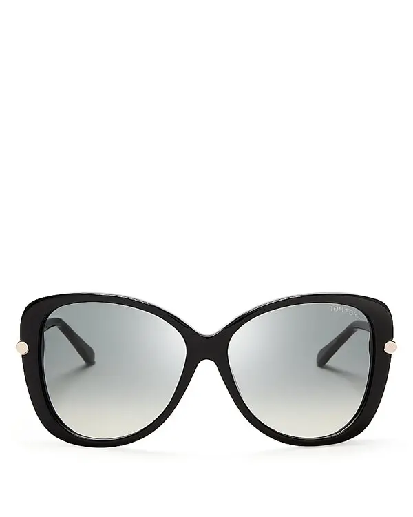 TOM FORD Linda Oversized Sunglasses, 59mm - Black/gray Gradient