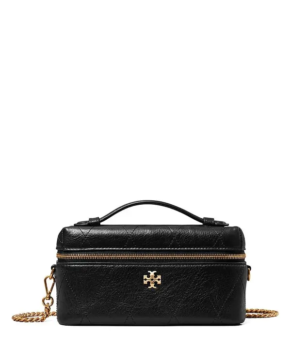 Tory Burch Charlie Quilted Leather Crossbody Bag - Black Multi