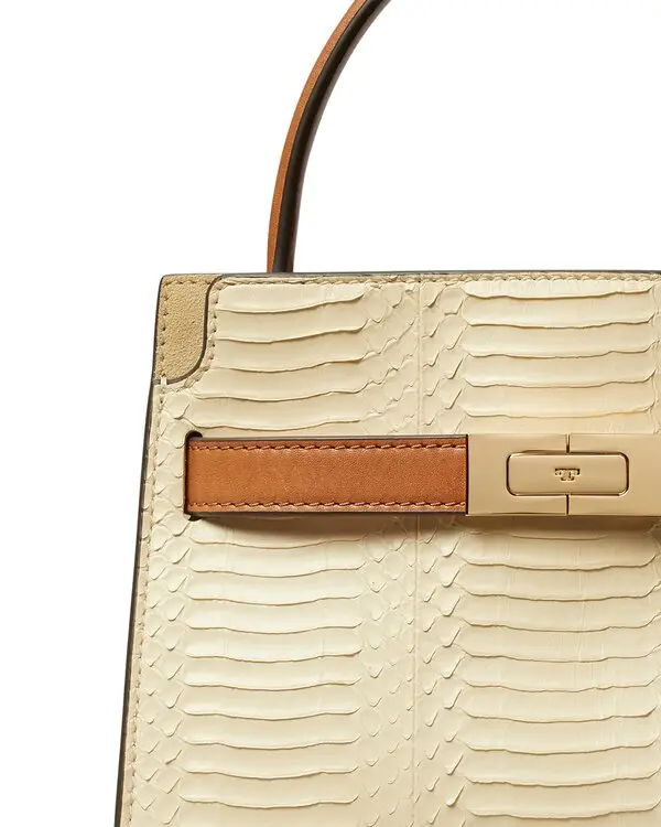 Tory Burch Lee Radziwill Snake Embossed Leather Crossbody Bag