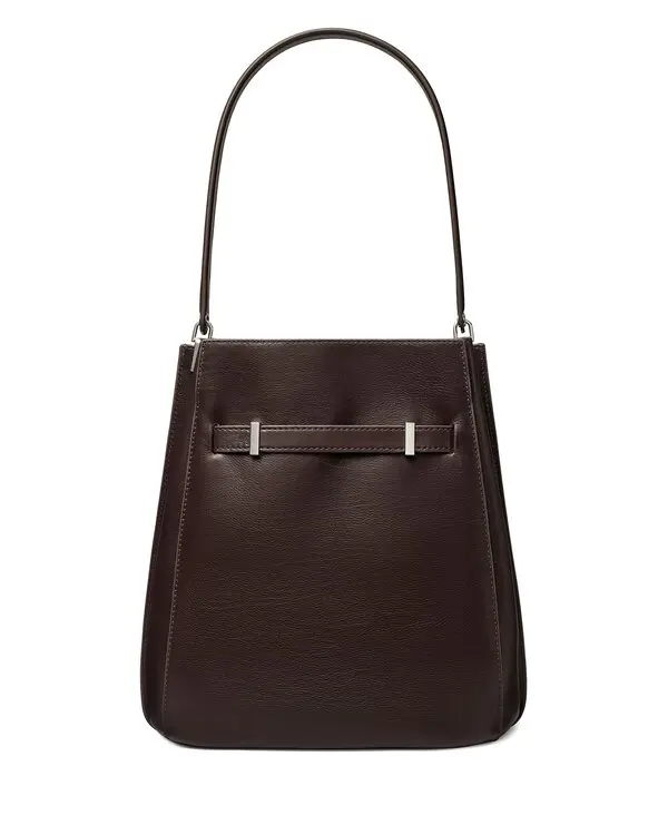 Tory Burch Lee Radziwell Leather Bucket Bag - Cocoa