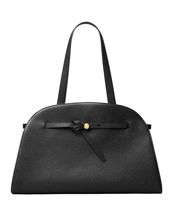 Tory Burch Romy Suede Bauletto Bag - Black