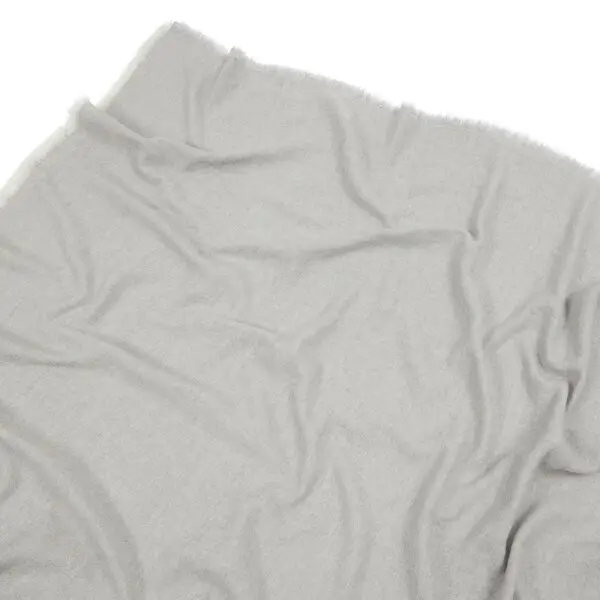 LANEROSSI Zebio Melange Merino Wool Throw Blanket - Light Grey