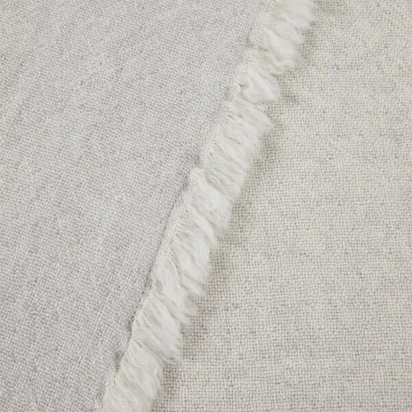 LANEROSSI Zebio Melange Merino Wool Throw Blanket - Light Grey