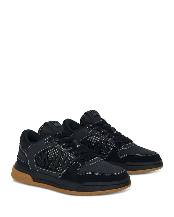 Amiri Classic Low Monochrome Leather Sneakers - Black
