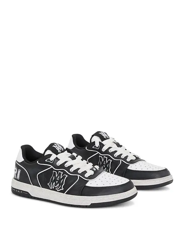 Amiri Newport Leather Sneakers - Black