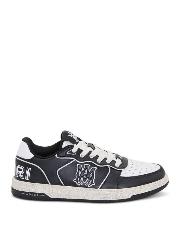 Amiri Newport Leather Sneakers - Black