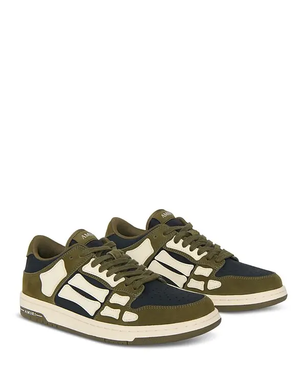 Amiri Skel Top Low Leather Sneakers - Black