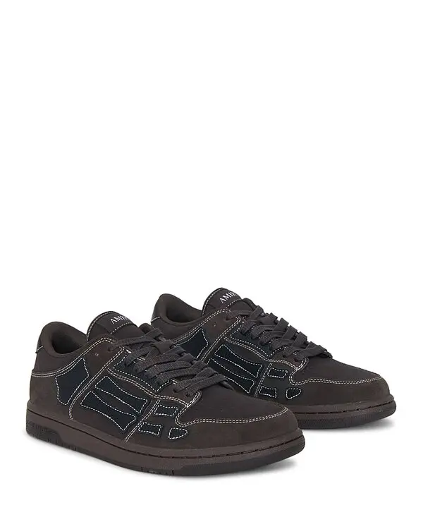 Amiri Skel Top Low Leather Sneakers - Brown