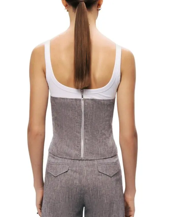 NOCTURNE Button-front Tailored Blouse