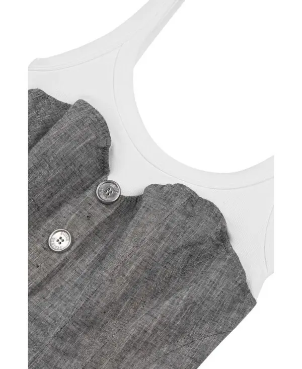NOCTURNE Button-front Tailored Blouse