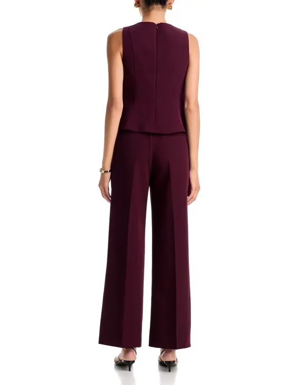 Aqua Sleeveless Square Neck Peplum Top