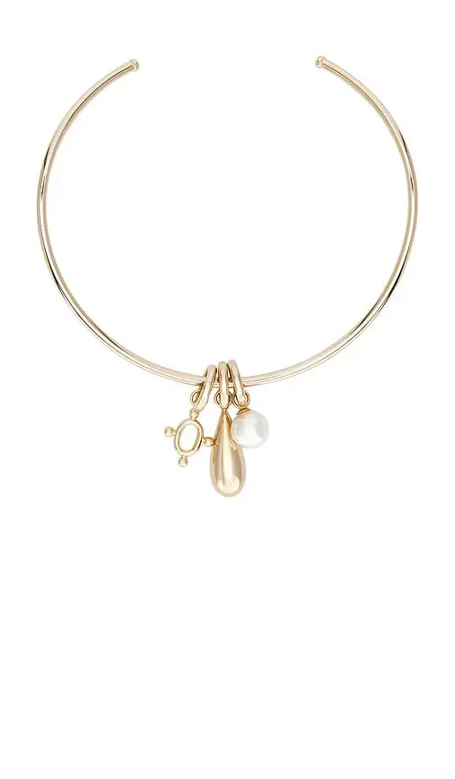 TPO Seraphine Cuff Charm Necklace In Metallic
