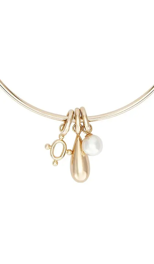 TPO Seraphine Cuff Charm Necklace In Metallic
