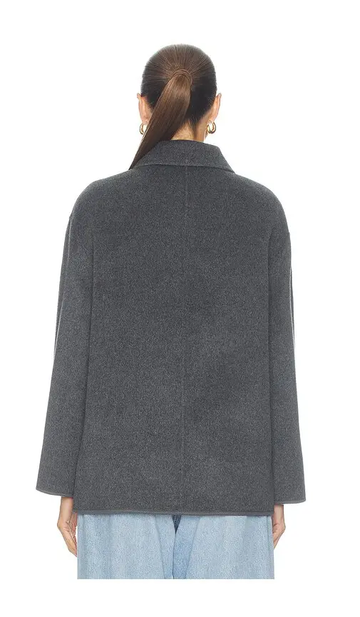 RÓHE Double Faced Wool Pankou Closure Jacket In Grey