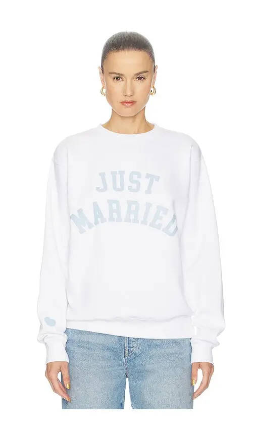 DEPARTURE Just Married Sweatshirt - White
