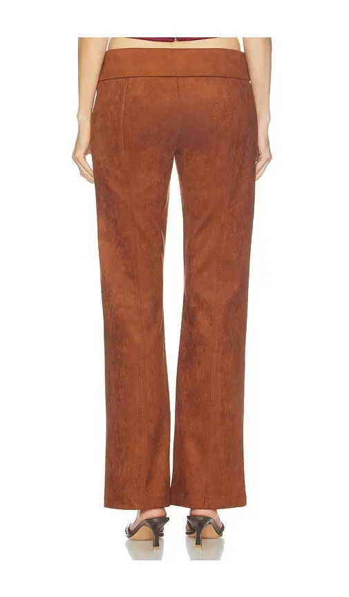 Amanda Uprichard Robin Suede Pants In Brown