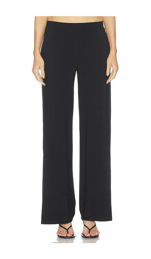 Norma Kamali Flat Front Wide Pant