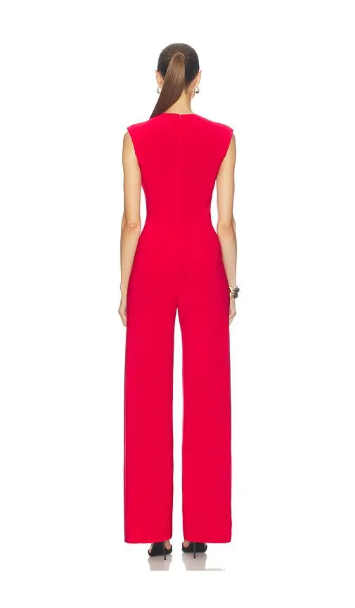 Norma Kamali Sleeveless Jumpsuit In Red