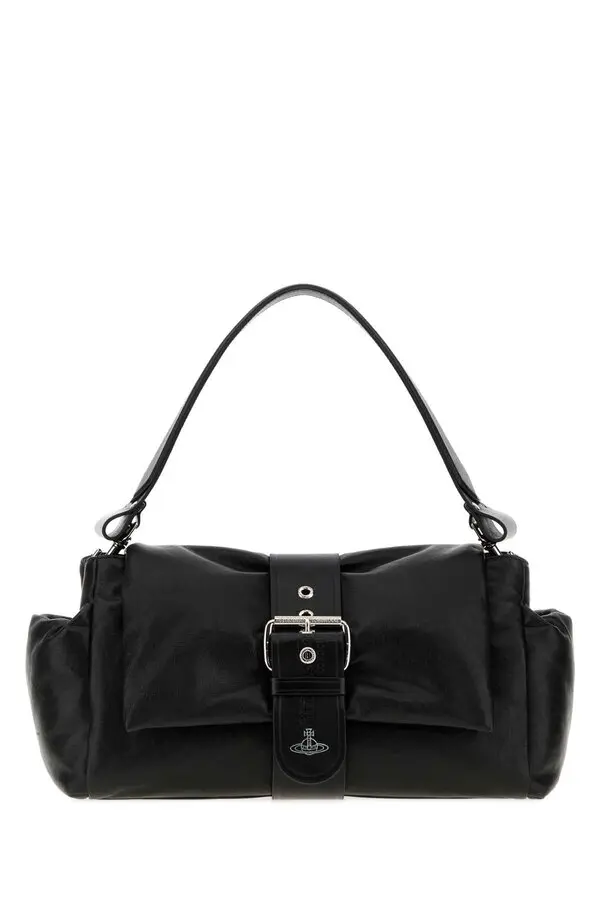 VIVIENNE WESTWOOD Leather Hazel Xl Shoulder Bag - Black