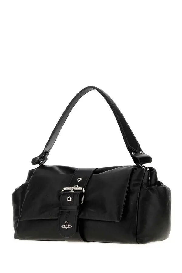 VIVIENNE WESTWOOD Leather Hazel Xl Shoulder Bag - Black