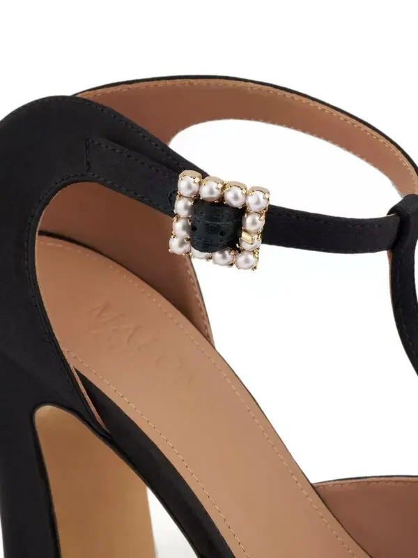 MALONE SOULIERS Nomi Pearl-embellished Platform Sandals