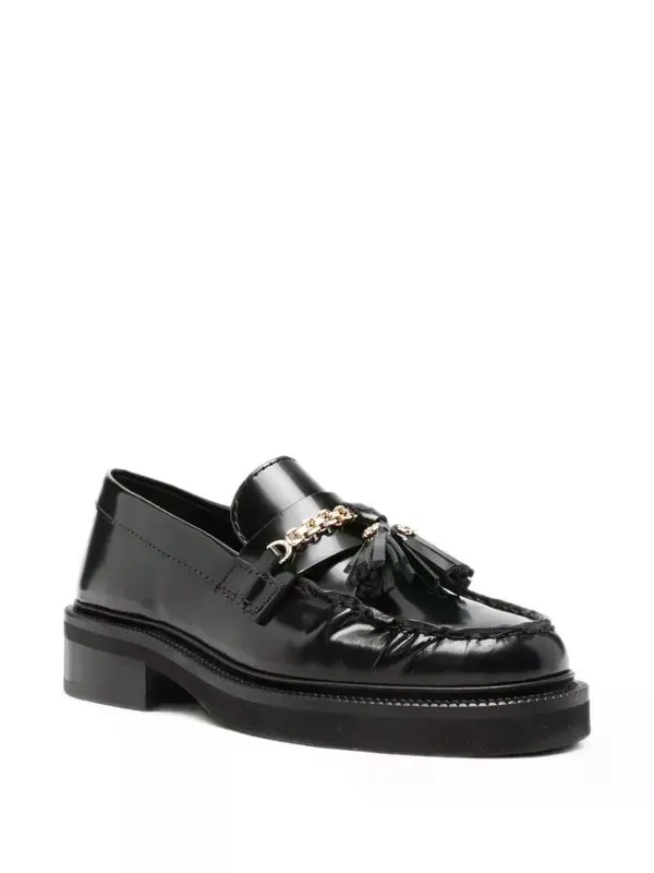 Maje Tassel-detail Chain-link Loafers