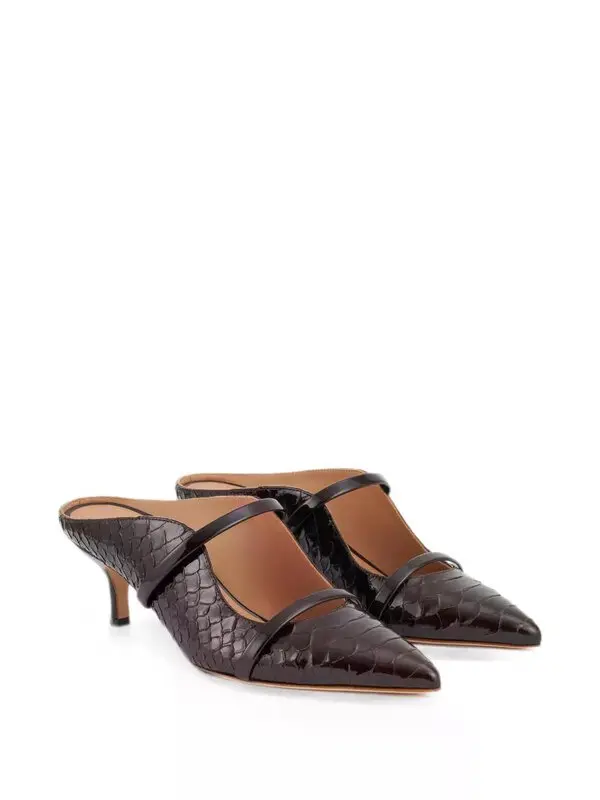 MALONE SOULIERS Maureen Embossed Leather Mules